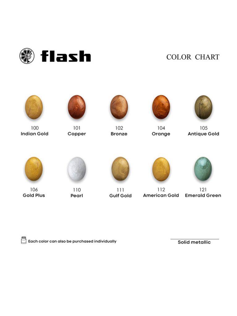 Acrylic Solid Metallic – 12 Colors Set – Flashpaints